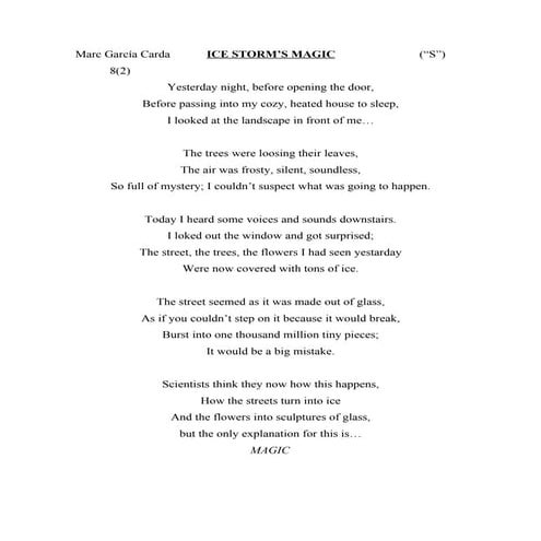 Ice Storm Poem | DOC