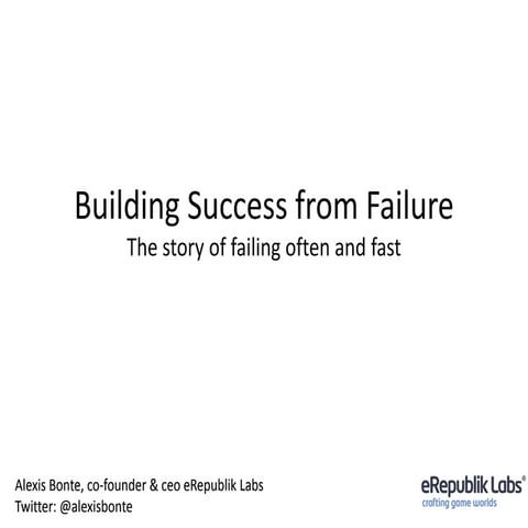 Building Success from Failure: The story of failing often and fast | PPTX