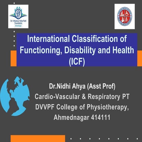International classification of functioning disability and health | PPTX