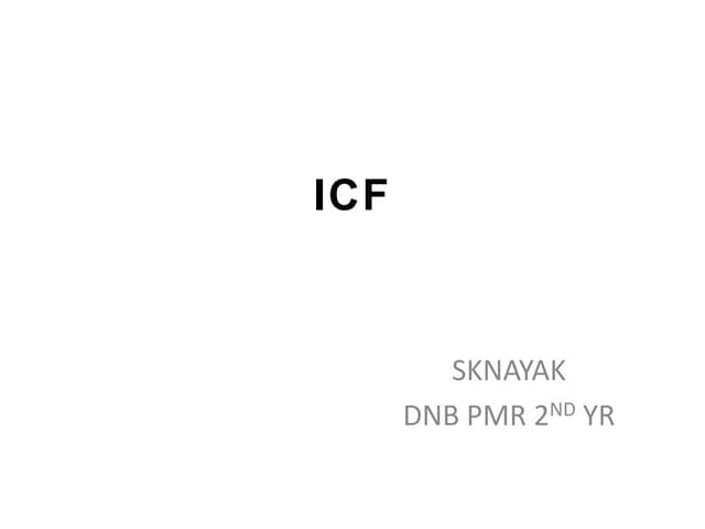International classification of functioning, disability and health. | PPTX