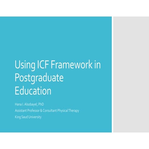 Using ICF Framework in Postgraduate Education | PDF