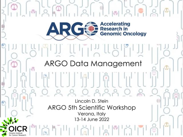 Icgc Argo Verona 2022 Datamanagementpptx