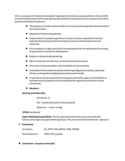 ICH AND ICH GUIDELINES | PPTX