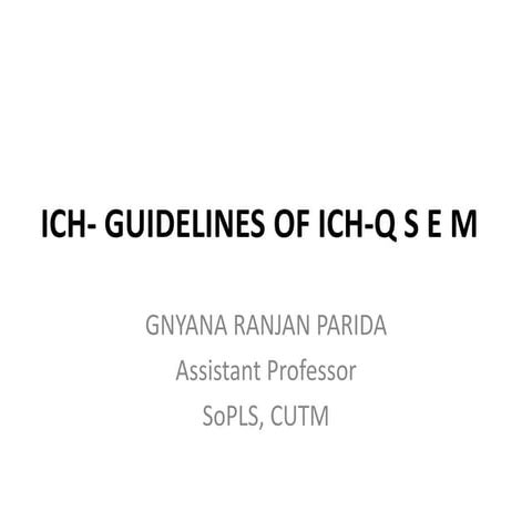 ICH guidelines in biopharmaceutics b.pharm | PDF