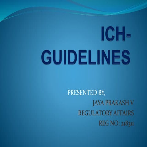 ICH GUIDELINES | PDF