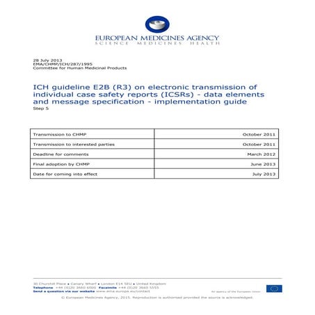 ICH E2B specifications in pharma industry | PDF