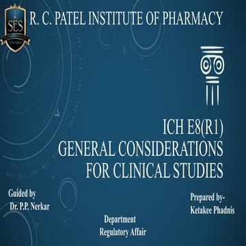 ICH E8(R1)- General considerations of Clinical trials | PDF