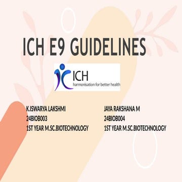 SAS PROGRAMMING FOR CLINICAL TRIALS - ICH E9 | PPT