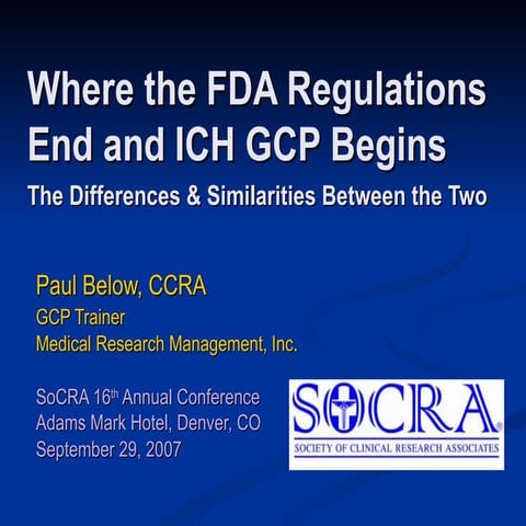 Ich Fda Socra 09 2007 | PPT