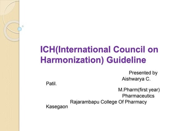 Ich guidelines Seminar ( Efficacy & Multidisciplinary) | PPT