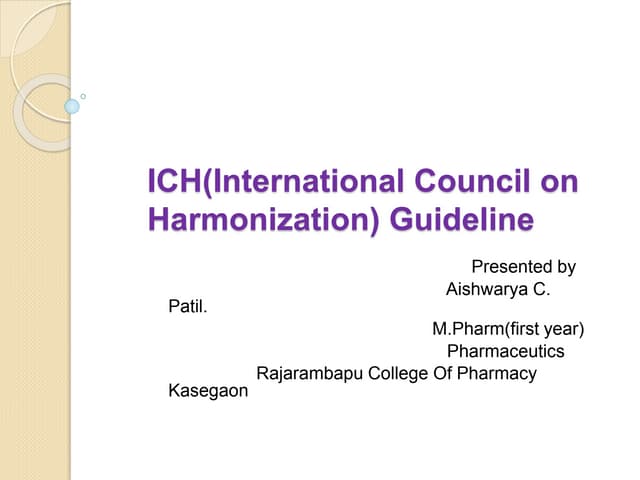 ICH QSEM Guidelines | PPTX