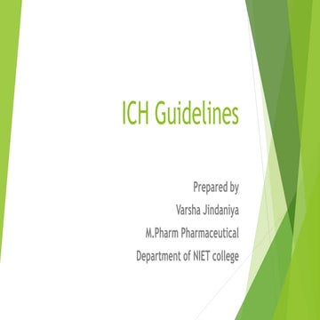 ICH guidelines | PPT