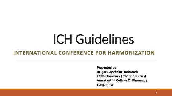 ICH QSEM Guidelines | PPTX | Pharmaceutical Industry | Industries