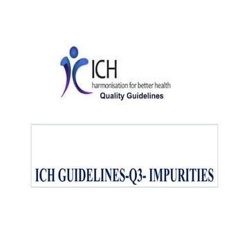 ICH- Q3 Impurity | PPTX