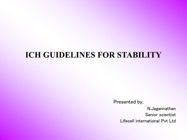 ICH [ Q ] Guidelines | PPTX