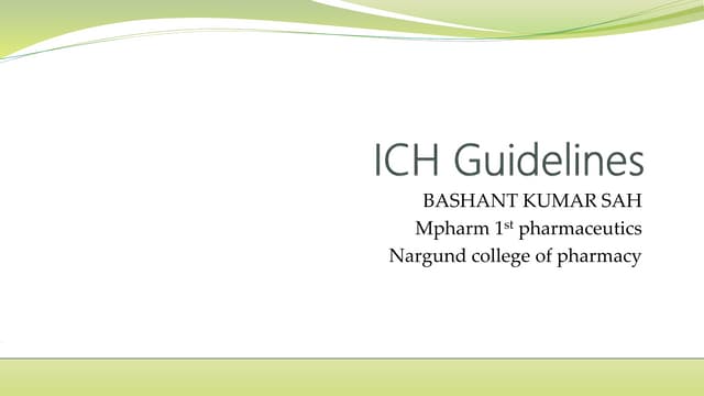 ICH Q3B (R2):Impurities in new drug products | PPTX