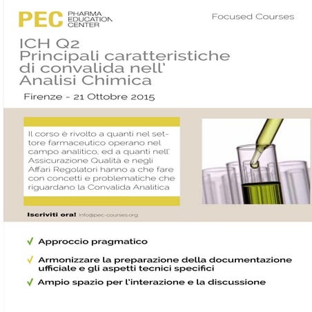 ICH Q2 Principali caratteristiche di convalida nell’ Analisi Chimica | PDF