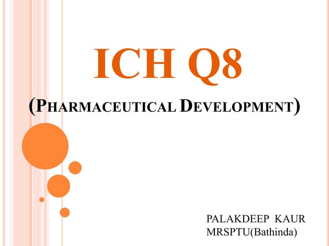 Pharmaceutical development report (pdr) | PPTX
