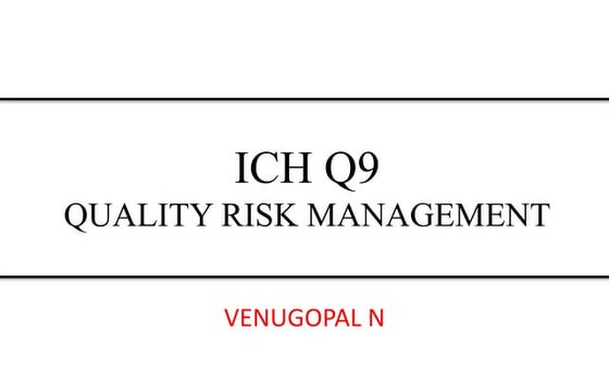 Quality Risk Management | PPTX