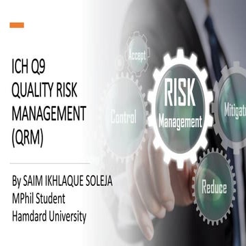 Quality Risk Management | PPTX