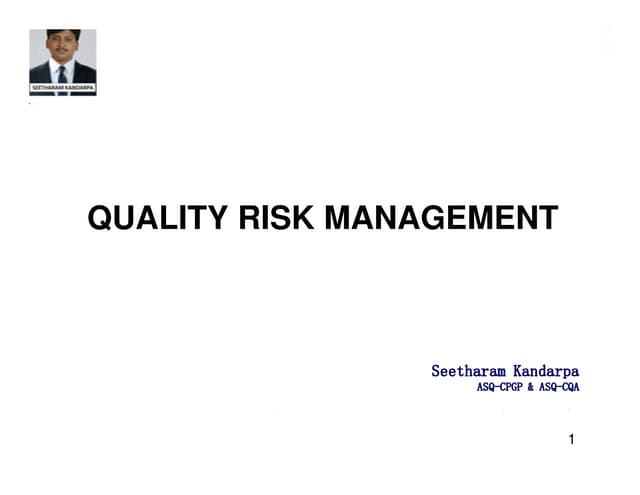Quality Risk Management | PPTX