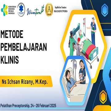 Metode Pembelajaran klinis untuk preceptor | PPT