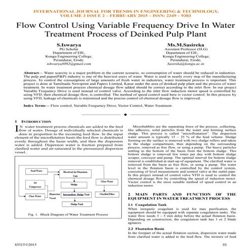 Flow Control Using Variable Frequency Drive In Water Treatment Process ...