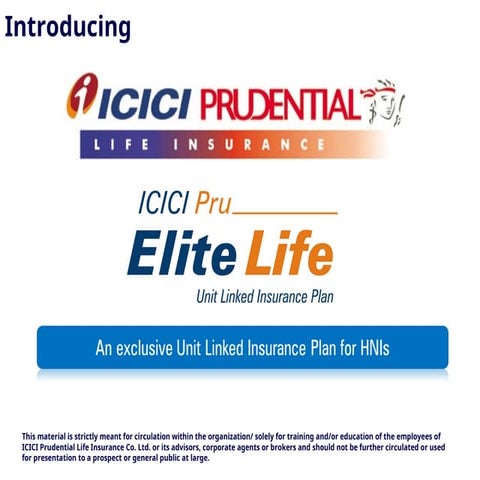 ICICI Pru Elite Life Final.ppt different coporate banking | PPT