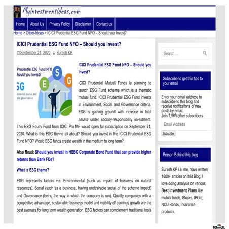 Icici pru esg fund nfo review | PPT