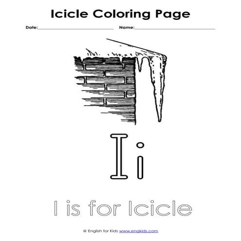 Free iIcicle coloring page | PDF