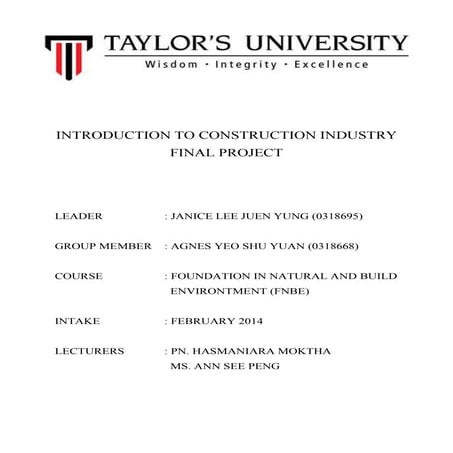 Ici fp 3 | DOCX | Construction Industry | Industries