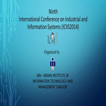 9th International Conference on Industrial and Information System Time ...
