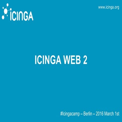 Introduction into Icinga Web 2 | PPTX