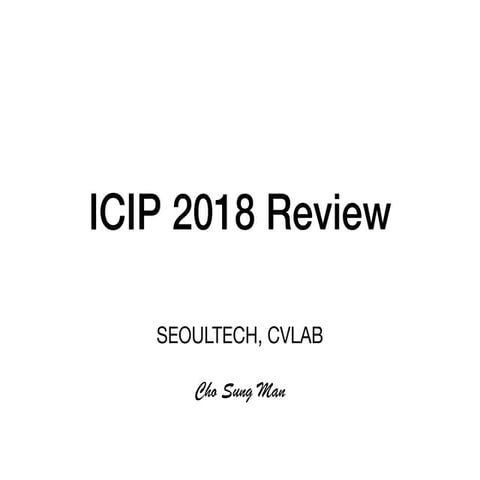 ICIP 2018 REVIEW | PDF