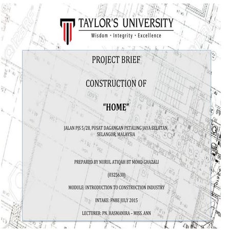 FINAL ICI Project : Project Brief | PPT