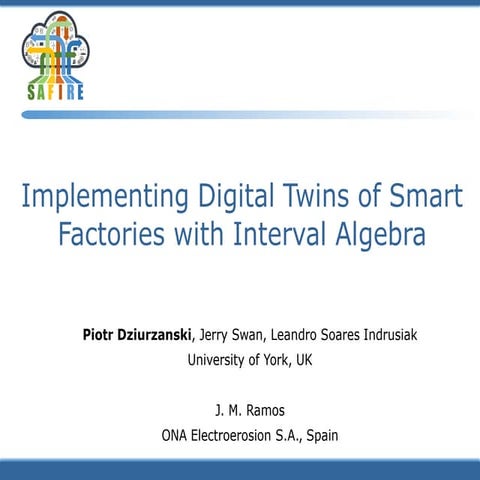 Implementing Digital Twins Of Smart Factories With Interval Algebra Ppt Free Download