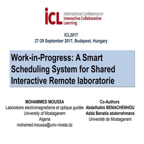 Work-in-Progress: A Smart Scheduling System for Shared Interactive ...