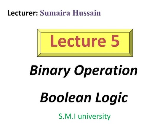 Boolean algebra | PPT