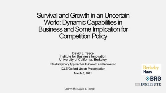 Markets for Technology & the Role of Ecosystems | PPT