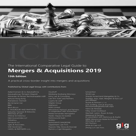 International Comparative Legal Guide to Mergers & Acquisitions 2019 | PDF