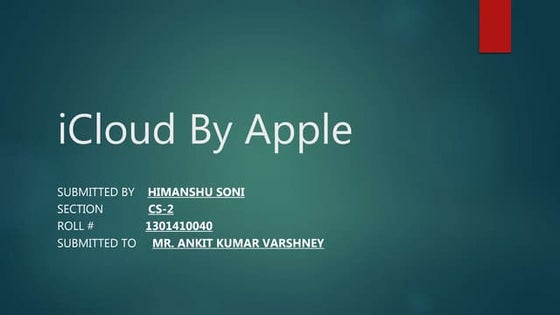 iCloud Powerpoint presentation | PPT