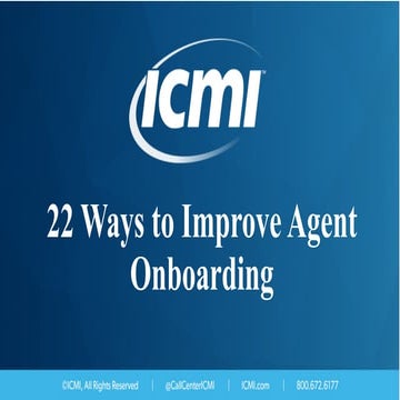 22 Ways to Improve Agent Onboarding | PDF