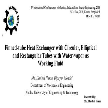 Finned-tube Heat Exchanger with Circular, Eliiptical and Rectangular ...