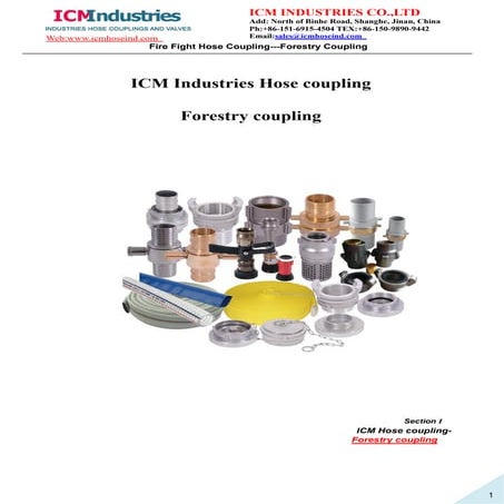 Forestry hose couplings-ICM INDUSTRIES | PDF