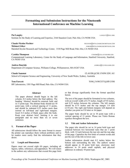 Sample IEEE Paper Format | DOC