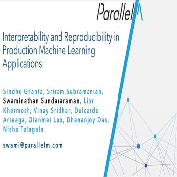 Interpretability and Reproducibility in Production Machine Learning ...