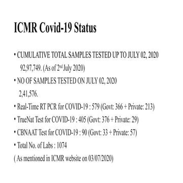 ICMR Covid-19 Status.pptx COVID article 2020 | PPTX