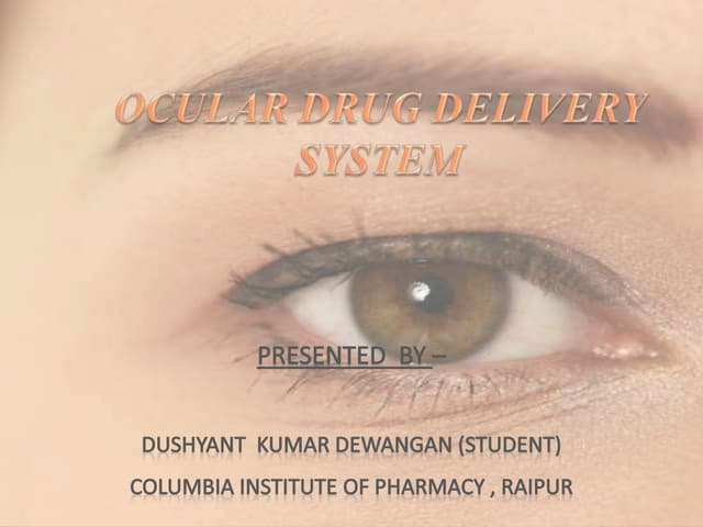 ocuserts [ocular inserts] | PPTX