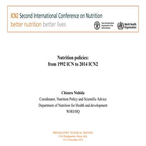 ICN2-Nutrition policies: from 1992 ICN to 2014 ICN2 | PPTX | Nutrition ...
