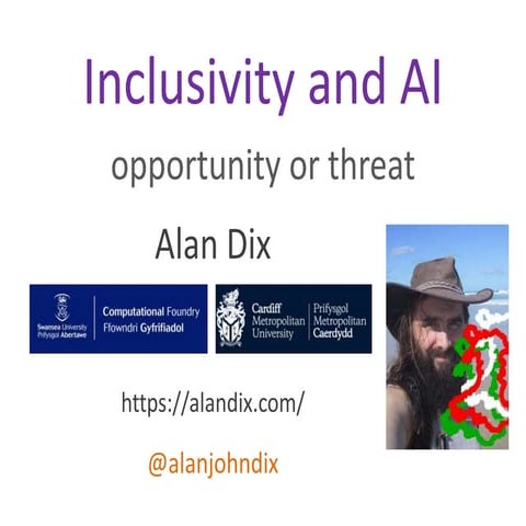 Inclusivity and AI: opportunity or threat | PPTX